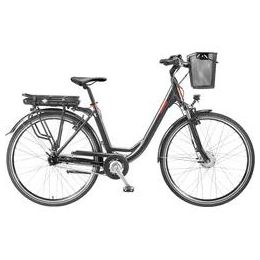 E-Bike Telefunken "Multitalent RC657" Gr. 49, grau (anthrazit), Elektrofahrräder, 49cm, 28 Zoll (71,12cm), Pedelec, Elektrofahrrad für Damen u. Herren