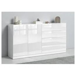 borchardt Möbel Sideboard BORCHARDT MÖBEL "Vaasa", weiß (weiß matt, weiß hochglanz), B:152cm H:79cm T:35cm, Holzwerkstoff, Sideboards, Breite 152 cm