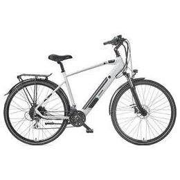 E-Bike Telefunken "Expedition XC941" Gr. 52, weiß (kreide, schwarz), Elektrofahrräder, 52cm, 28 Zoll (71,12cm), Trekking Elektrofahrrad, Herren, 28 Zoll, 36 V 417,6 Wh Akku, Pedelec