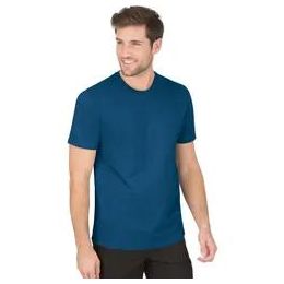 T-Shirt TRIGEMA "TRIGEMA T-Shirt aus 100% Biobaumwolle", Herren, Gr. L, blau (saphir, c2c), 100% Baumwolle (Bio-Baumwolle kbA), Shirts