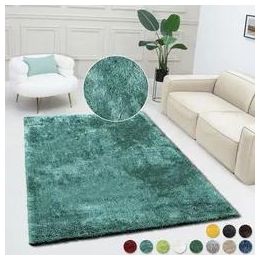 Teppich Bruno Banani "Dana Teppich, besonders weich und kuschelig, Kundenliebling" Gr. 1, blau (petrol), B:60 H:30 L:90, Kunstfaser, Teppiche, uni, Mikrofaser Teppiche, Wohnzimmer, Schlafzimmer, Esszimmer, Topseller