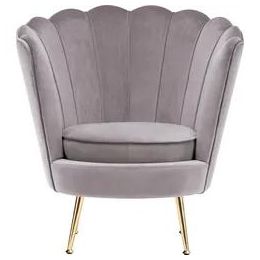 Sessel Kayoom "Sofa Barbara 125, hochwertiger Velvet-Stoff mit samtweicher Haptik", grau (grau, taupe), B:81cm H:85cm T:74cm, Stoffbezug 100% Polyester, Schaumstoff, Sperrholz, 100% Eisen, Sessel, Angesagtes 1-Sitzer-Sofa, Mini Sofa, Möbelfüße höhenverstellbar
