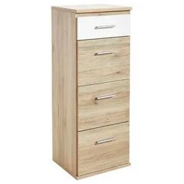 Hochkommode WIMEX "Joker", weiß (eichefarben san remo, weiß), B:46cm H:121cm T:40cm, Sideboards, Schminkschrank Schminkkommode mit 4 Schubladen