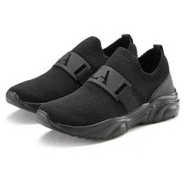 Sneaker Lascana ACTIVE, Damen, Gr. 36, schwarz, Obermaterial: 100% Textilmaterial. Futter: 100% Textilmaterial. Decksohle: 100% Textilmaterial. Laufsohle: 100% Synthetik, unifarben, Modisch, Schuhe Socksneaker Sneaker low Slip-on-Sneaker, Halbschuh, Freizeitschuh, Slipper, Chunky Sohle VEGAN