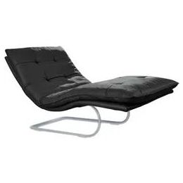 Relaxliege W.Schillig "daily dreams", grau (graphit z59), B:95cm T:170cm, Longlife Xtra-Leder Z59: Glattleder mit modischer Prägung. Hautstärke 0, 9 - 1, 1 mm, Sofas, in Waffelkissen-Optik, wahlweise mit Motor, silber matt, in 2 Breiten