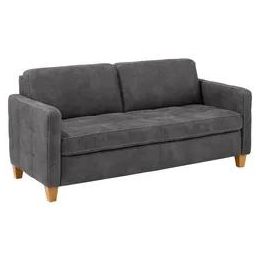 2,5-Sitzer Home Affaire "Earl", grau (anthrazit), B:163cm H:78cm T:78cm, Struktur fein (100% Polyester);Luxus-Microfaser ALTARA NUBUCK (100% Polyester);Luxus-Microfaser in Lederoptik (100% Polyester), Sofas