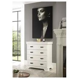 Kommode Home Affaire "Royal", weiß (pinie weiß dekor), B:88cm H:96cm T:46cm, FSC-zertifizierter Holzwerkstoff, Sideboards, Breite ca. 88 cm