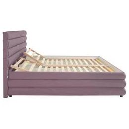 Polsterbett "Maylis", rosa (rosé), B:212cm, 100% Polyester, LeGer Home by Lena Gercke, Betten, Polsterbett ohne Bettkasten Polsterbett, wahlweise mit und ohne Matratze und Lattenrost, auch in 200cm Breite