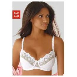 B&uuml;gel-BH Nuance, Damen, Gr. 80, Cup E, wei&szlig;, Spitze, Obermaterial: 80% Polyamid, 10% Elasthan, 10% Viskose, BHs B&uuml;gel-BH, mit sch&ouml;ner Stickerei Spitze, Dessous