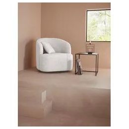 Drehsessel "Dilara Sessel", beige (creme), B:94 H:89 T:94, Struktur fein 100% Polyester), Samtoptik (100% Polyester), Bouclé (100% Polyester), LeGer Home by Lena Gercke, Sessel, gerundete Rückenlehne und Front, in 3 Bezugsqualitäten