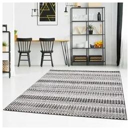 Teppich Carpet City "Moda 1131" Gr. 2, grau, B:80cm H:11mm L:150cm, Kunstfaser, Teppiche, Teppich, Kurzflor, Wohnzimmer