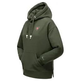 Kapuzensweatshirt Navahoo "Goldfee", Damen, Gr. M38, grün, Sweatware, Obermaterial: 50% Baumwolle, 50% Polyester, Wattierung: 100% Polyester, Casual, oversize hüftbedeckend, hoch geschlossener Ausschnitt, Ärmel ohne Ärmelschlitz Rippbündchen, Sweatshirts, Stylischer Damen Hoodie im Oversize-Look