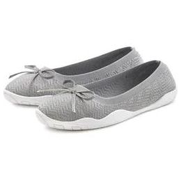 Sneaker Ballerinas Lascana, Damen, Gr. 37, grau, Obermaterial: 100% Textilmaterial. Decksohle: 100% Textilmaterial. Laufsohle: 100% Synthetik, unifarben, sportlich, Schuhe, Slipper, Halbschuh, ultraleicht zum Reinschlüpfen VEGAN