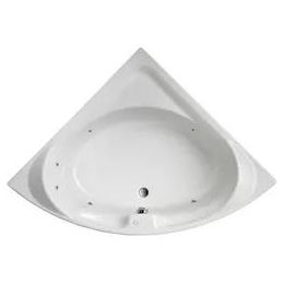 Whirlpool-Badewanne Ottofond "Laguna", weiß, B:136cm H:43cm L:136cm T:136cm, Sanitäracryl, Badewannen, Typ 1, chrom