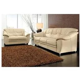 Sit & More Polstergarnitur SIT & MORE "Savona, B: 148 bzw. 198 cm", beige (creme,), H:90cm T:90cm, Sitzmöbel-Sets, Set: 2- & 3er-Sofa, mit Federkern