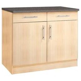 Unterschrank KOCHSTATION "KS-Toledo", braun (buche), B:100cm T:60cm, Schränke