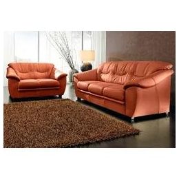 Sit & More Polstergarnitur SIT & MORE "Savona, B: 148 bzw. 198 cm", orange (terrakott,), H:90cm T:90cm, Sitzmöbel-Sets, Set: 2- & 3er-Sofa, mit Federkern