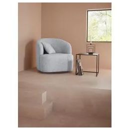 Drehsessel "Dilara Sessel", grau (hellgrau), B:94cm H:89cm T:94cm, Struktur fein 100% Polyester);Samtoptik (100% Polyester);Bouclé (100% Polyester), LeGer Home by Lena Gercke, Sessel, gerundete Rückenlehne und Front, in 3 Bezugsqualitäten