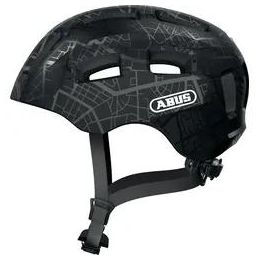 Kinderfahrradhelm Abus "YOUN-I 2.0" Gr. S, schwarz (street art), Helme, Kinder, S Kopfumfang: 48cm - 54cm