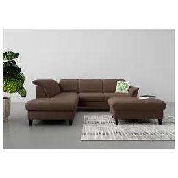 Sit & More Ecksofa SIT & MORE "Maggiore L-Form", braun (espresso), B:261cm H:88cm T:224cm, 98% Polyester, 2% Polyamid, Sofas, wahlweise mit Kopfteilverstellung, Bettfunktion und Stauraum
