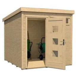Gartenhaus Weka "171 Gr.1", beige (naturbelassen), Fußboden im Gartenhaus, ohne Dacheindeckung, Holzwerkstoff, Gartenhäuser