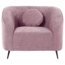Sessel Home Affaire "Ashly", rosa (ros&eacute;), B:100cm H:81cm T:80cm, 100% Polyester, Sessel, Sessel, in 3 Bezugsvarianten, Boucl&eacute;, Samtoptik und Struktur weich.