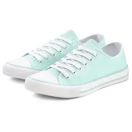 Sneaker Lascana, Damen, Gr. 36, blau (mint), Obermaterial: 100% Baumwolle. Futter: 100% Baumwolle. Decksohle: 100% Baumwolle. Laufsohle: 100% Synthetik, unifarben, Casual, Schuhe Skaterschuh Canvassneaker Sneaker low, Schnürhalbschuh, Freizeitschuh aus Textil