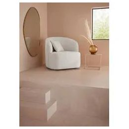 Drehsessel "Dilara Sessel", beige (natur), B:94cm H:89cm T:94cm, Struktur fein 100% Polyester);Samtoptik (100% Polyester);Bouclé (100% Polyester), LeGer Home by Lena Gercke, Sessel, gerundete Rückenlehne und Front, in 3 Bezugsqualitäten