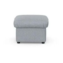 DOMO. collection Hocker DOMO COLLECTION "Pegnitz", silber, B:60cm H:39cm T:60cm, 100% Polyester, Hocker, Polsterhocker
