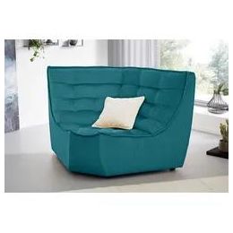Ecksofa Calia italia "Banjo,, Eckelement, tolles Design und hoher Sitzkomfort frei stellbar", blau (turchese), B:115cm H:88cm T:115cm, Luxus-Microfaser Selfie (100% Polyester), Sofas, oder als Modulsofa mit den passenden Erweiterungselementen nutzbar