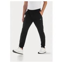 Sweathose Kangaroos, Herren, Gr. 44-46 (S), N-Gr, schwarz, Sweatware, Obermaterial: 60% Baumwolle, 40% Polyester, unifarben, bequem, Hosen, Jogginghose mit kleiner Logostickerei