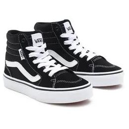 Sneaker Vans "Filmore Hi", Gr. 29, schwarz-weiß (schwarz, weiß), Leder, unifarben mit Farbeinsatz, Schuhe Skaterschuh Sneakerboots