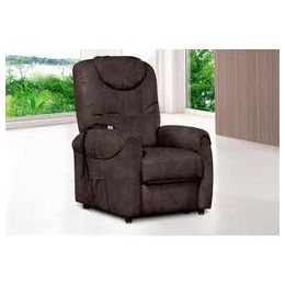 Sit & More TV-Sessel SIT & MORE "Bastian", braun (dunkelbraun), B:75cm T:92cm, Kunstleder SOFTLUX;Luxus-Microfaser ALTARA NUBUCK (100% Polyester);Luxus-Microfaser ALTARA NUBUCK (95% Polyester / 5% Baumwolle), Sessel, wahlweise manuell verstellbar oder mit Motor und Aufstehhilfe