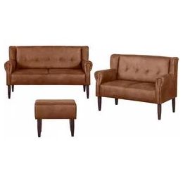 Küchensofa Home Affaire "Moro", braun (mittelbraun), B:174cm H:99cm T:73cm, Microfaser in Antiklederoptik (100% Polyester), Sofas, in verschiedenen Stoffe und Farben