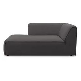 Ottomane RAUM.ID "Merid Chaiselongue, Maße B/T/H: 100/162/70 cm", grau (anthrazit), B:100cm H:70cm T:162cm, Struktur fein (100% Polyester);Samtoptik (100% Polyester);Samtcord (92% Polyester, 8% Polyamid), Sofas, als Modul oder separat verwendbar, für individuelle Zusammenstellung