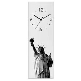 Wanduhr Artland "Freiheitsstatue - New York", schwarz, B:20cm H:60cm T:1,8cm, Wanduhren, wahlweise mit Quarz- oder Funkuhrwerk, lautlos ohne Tickgeräusche