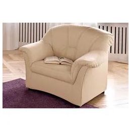 Sessel DOMO collection "Flores", beige (creme), B:92cm H:84cm T:82cm, NaturLEDER (echtes Rindsleder) in Sitz und Rücken. Korpus in passendem Kunstleder SOFTLUX bezogen;Microfaser PRIMABELLE (100% Polyester) / Struktur ( 100% Polyester );NaturLEDER: Bitte beachten Sie, dass Lederbezüge mehr Nähte aufweisen als Stoffbezüge.;Kunstleder SOFTLUX / Struktur ( 90% Polyester, 10% Polyacryl ), Sessel, Pols