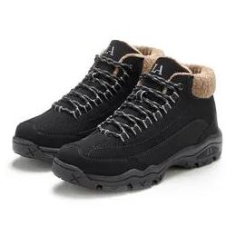 Winterstiefelette Lascana, Damen, Gr. 38, schwarz, Obermaterial: 100% Synthetik. Futter: 100% Textilmaterial. Decksohle: 100% Textilmaterial. Laufsohle: 100% Synthetik, unifarben, Schuhe, Outdoor Boots, Ankle Sneaker mit robuster Sohle und Warmfutter