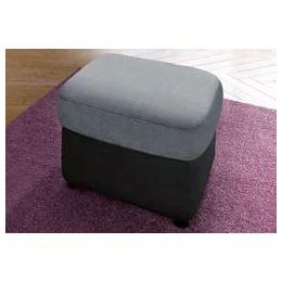 Hocker DOMO collection "Flores", grau (dunkelgrau), B:60cm H:42cm T:60cm, NaturLEDER (echtes Rindsleder) in Sitz und R&uuml;cken. Korpus in passendem Kunstleder SOFTLUX bezogen;Microfaser PRIMABELLE (100% Polyester) / Struktur ( 100% Polyester );NaturLEDER: Bitte beachten Sie, dass Lederbez&uuml;ge mehr N&auml;hte aufweisen als Stoffbez&uuml;ge.;Kunstleder SOFTLUX / Struktur ( 90% Polyester, 10% Polyacryl ), Hocker, 