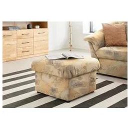 Hocker DOMO collection "Pegnitz", beige, B:60cm H:39cm T:60cm, 100% Polyester, Hocker, Polsterhocker