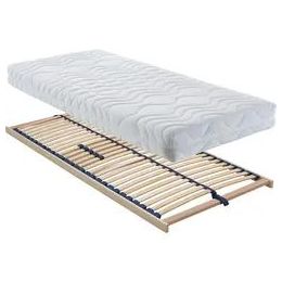 Polsterbett, schwarz, B:110cm L:210cm, Bezug Bett: Microfaser (100% Polyester);Bonnell-Federkernmatratze: 51% Polypropylen, 39% Polyester und 10% Baumwolle;Kaltschaummatratze: 100% Polyester, Bezug abnehm- und waschbar bis 60C, Westfalia Schlafkomfort, Betten, in diversen Ausführungen