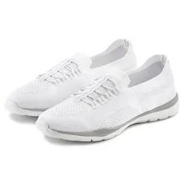 Sneaker Lascana "Slipper, Halbschuh, leichtes Meshmaterial", Damen, Gr. 36, weiß, Obermaterial: 100% Textilmaterial. Futter: 100% Textilmaterial. Decksohle: 100% Textilmaterial. Laufsohle: 100% Synthetik, unifarben, Schuhe, zum Reinschlüpfen mit elastischen Schnürbändern VEGAN