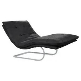 Relaxliege W.Schillig "daily dreams", grau (anthrazit s37), B:95cm H:91cm T:170cm, Stoff S37 (100% Polyester), Sofas, in Waffelkissen-Optik, wahlweise mit Motor, silber matt, in 2 Breiten