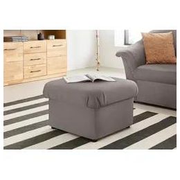 Hocker DOMO collection "Pegnitz", grau (stone), B:60cm H:39cm T:60cm, 100% Polyester, Hocker, Polsterhocker