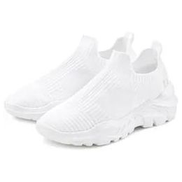 Sneaker Lascana, Damen, Gr. 39, weiß, Obermaterial: 100% Textilmaterial. Futter: 100% Textilmaterial. Decksohle: 100% Textilmaterial. Laufsohle: 100% Synthetik, unifarben, Casual, Schuhe, Halbschuh, Slipper, Freizeitschuh zum Reinschlüpfen VEGAN