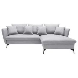 Ecksofa Andas "LIVORNO,258 cm, L-Form", grau, B:258cm H:91cm, 100% Polyester;PU-Schaum und Nosag-Federung.;Federung Ottoman : 12 x Feder Type B 1650mm;Ferderung 2 Sitzer: 10 x Feder Type B 650 mm;Sitz und Funktion: Schaum T30/40 8 cm., Sofas, Schlaffunktion u. Bettkasten (139/224cm), Samt, Struktur, Webstoff