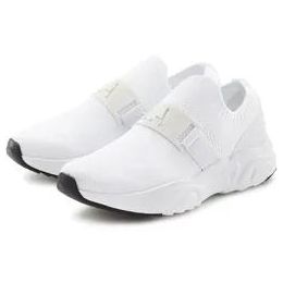 Sneaker Lascana ACTIVE, Damen, Gr. 38, weiß, Obermaterial: 100% Textilmaterial. Futter: 100% Textilmaterial. Decksohle: 100% Textilmaterial. Laufsohle: 100% Synthetik, unifarben, Modisch, Schuhe Socksneaker Sneaker low Slip-on-Sneaker, Halbschuh, Freizeitschuh, Slipper, Chunky Sohle VEGAN