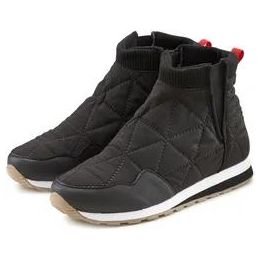 Winterstiefelette Vivance, Damen, Gr. 36, schwarz, Obermaterial: 50% Lederimitat, 50% Nylon. Futter: 100% Textilmaterial. Decksohle: 100% Textilmaterial. Laufsohle: 100% Synthetik, unifarben, Schuhe, in modischer Stepp-Optik, Ankle Stiefeletten, Outdoor Boots, Sneaker