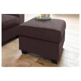 Hocker DOMO collection "Norma", braun (mokka), B:70 H:42 T:55, Mosel Struktur (100% Polyester);Kunstleder SOFTLUX;Microfaser-PRIMABELLE (100% Polyester);NaturLEDER in Sitz und Rücken. Korpus in passendem Kunstleder SOFTLUX bezogen;Struktur (90% Polyester, 10% Polyacryl), Hocker, Polsterhocker