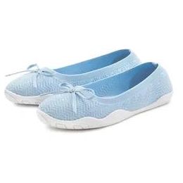 Sneaker Ballerinas Lascana, Damen, Gr. 41, blau (hellblau), Obermaterial: 100% Textilmaterial. Decksohle: 100% Textilmaterial. Laufsohle: 100% Synthetik, unifarben, sportlich, Schuhe, Slipper, Halbschuh, ultraleicht zum Reinschlüpfen VEGAN